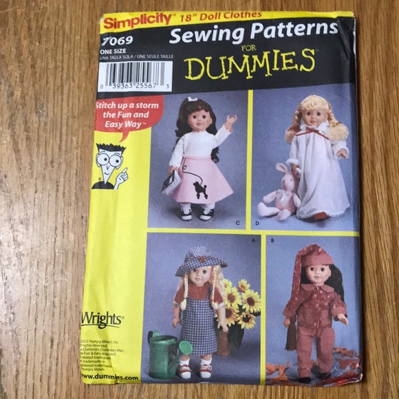 Simplicity | Office | Vintage Doll Clothes Sewing Pattern For Dummies ...